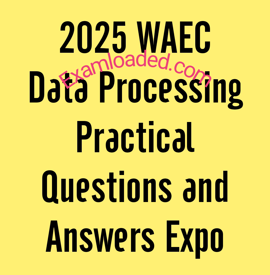 2025 WAEC Data Processing Practical Questions and Answers Expo