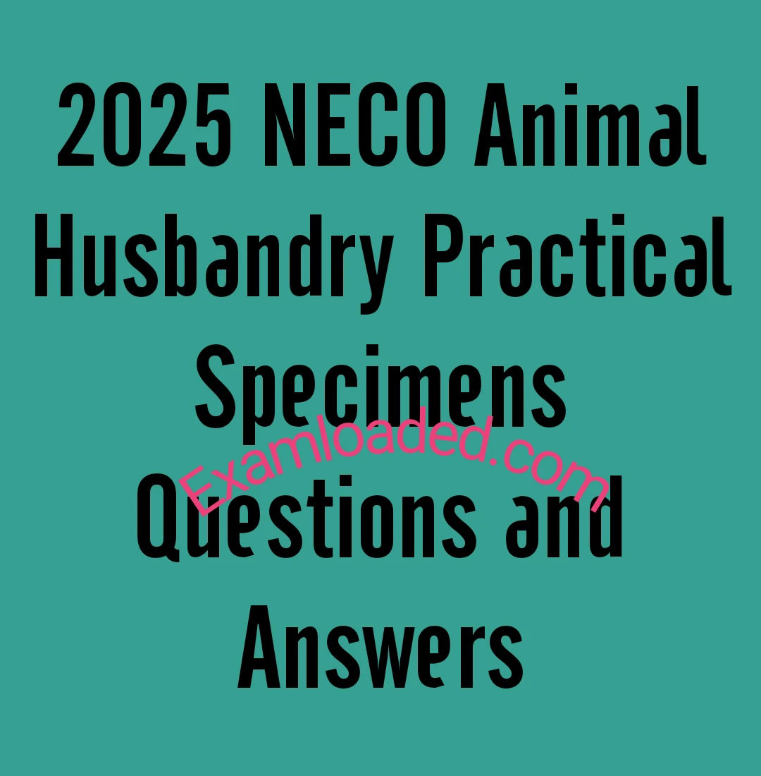 2025 NECO Animal Husbandry Practical Specimens Questions and Answers